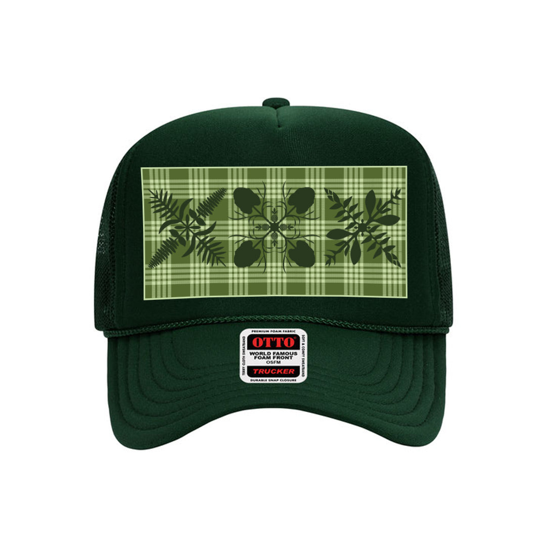 Green Palaka Trucker Hat – Na Koa Brand